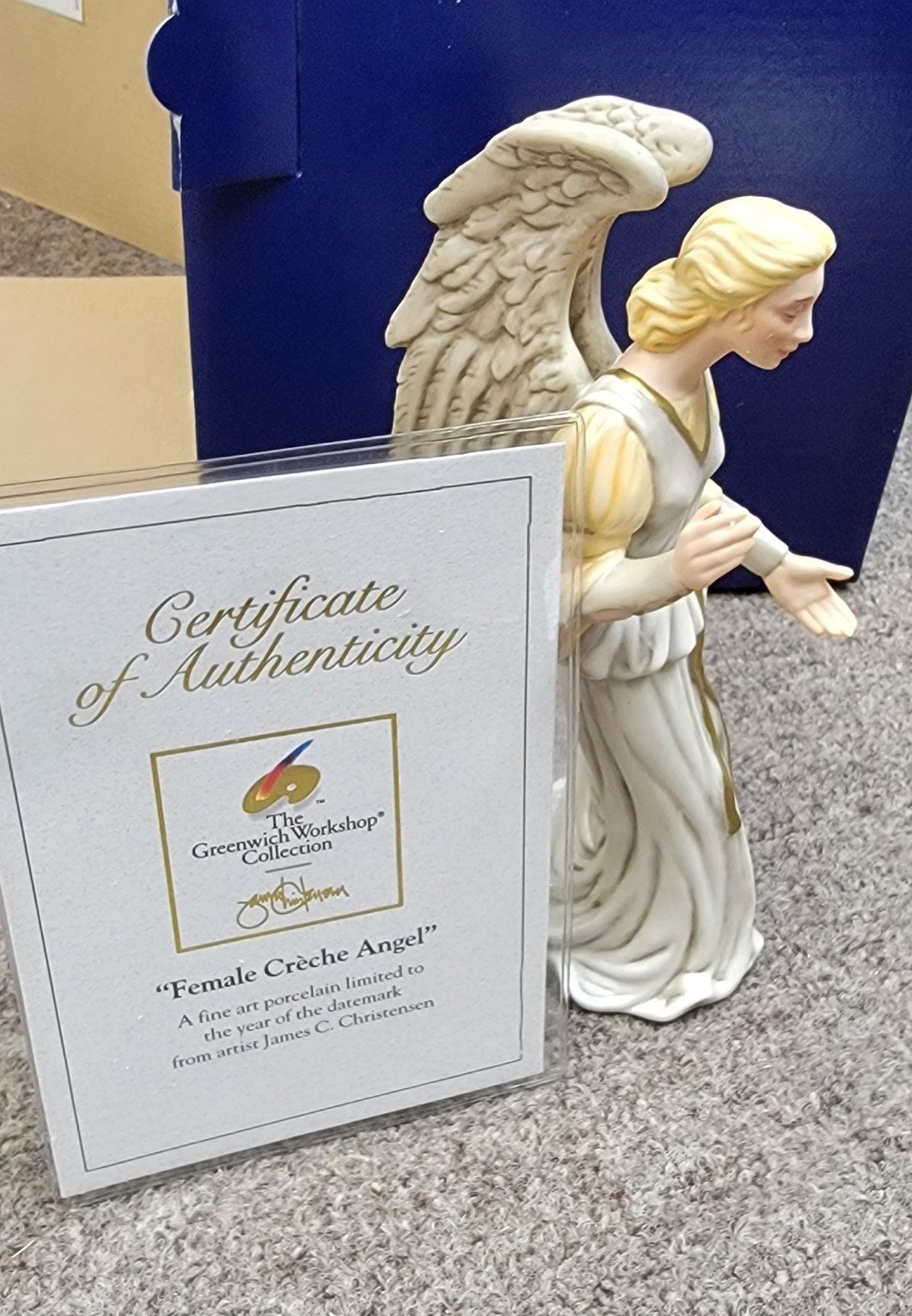 James Christensen Female Creche Angel Evangeline Greenwich Workshop - Etsy