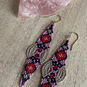 Deva - Brick Stitch Earring Pattern Instant Digital Download PDF - Etsy