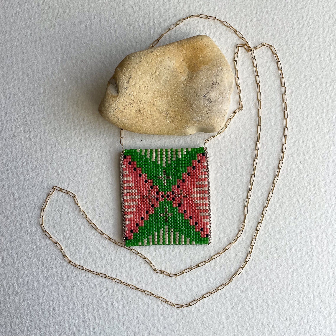 Square Stitch Beaded Amulet Pouch Pattern, Instant Download PDF - Etsy