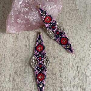 Deva - Brick Stitch Earring Pattern Instant Digital Download PDF - Etsy