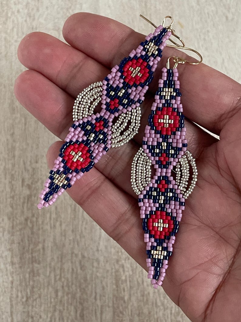 Deva - Brick Stitch Earring Pattern Instant Digital Download PDF - Etsy