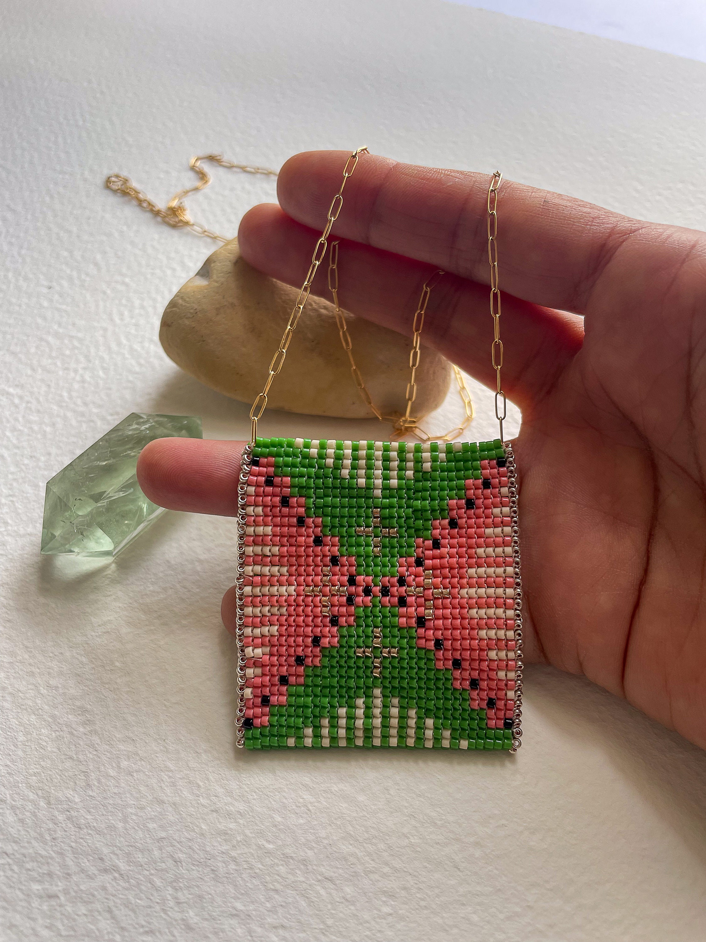 Square Stitch Beaded Amulet Pouch Pattern, Instant Download PDF - Etsy