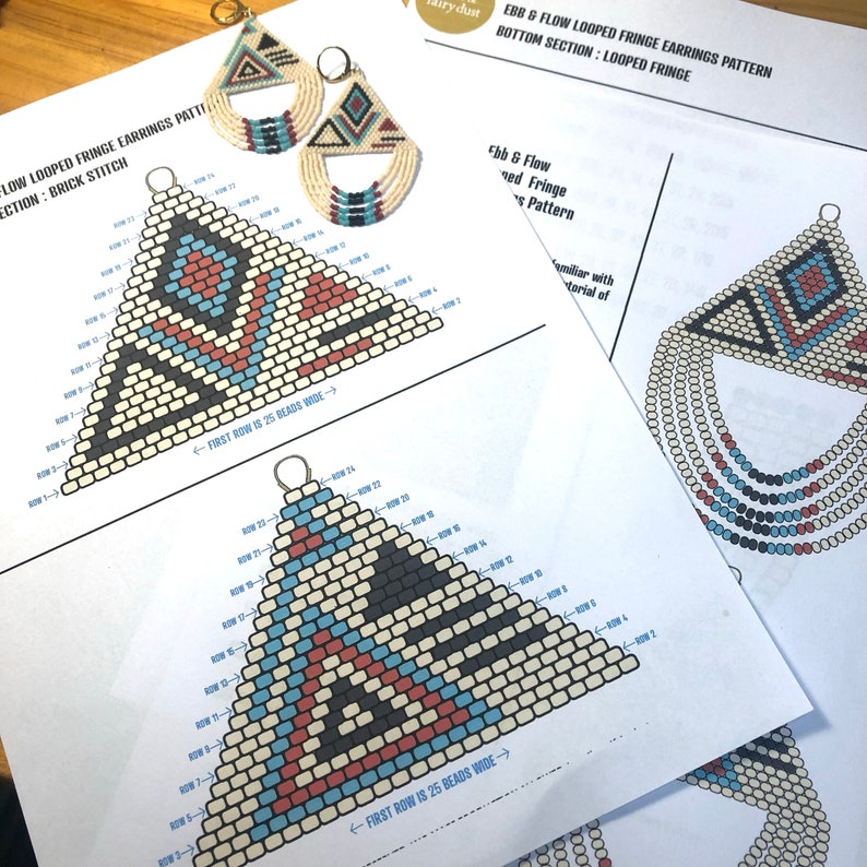 Beaded Earrings Patterns Seed Bead Patterns Brick Stitch Patterns ...