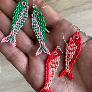 One Fish, Two Fish - Beaded Fish Earring Pattern, Seed Bead Earring ...