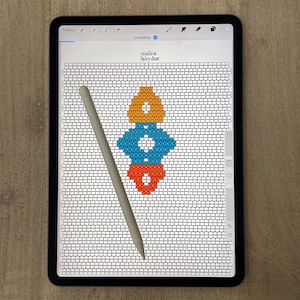 Beading Template Bundle for Procreate or Print | Single Brick Stitch ...