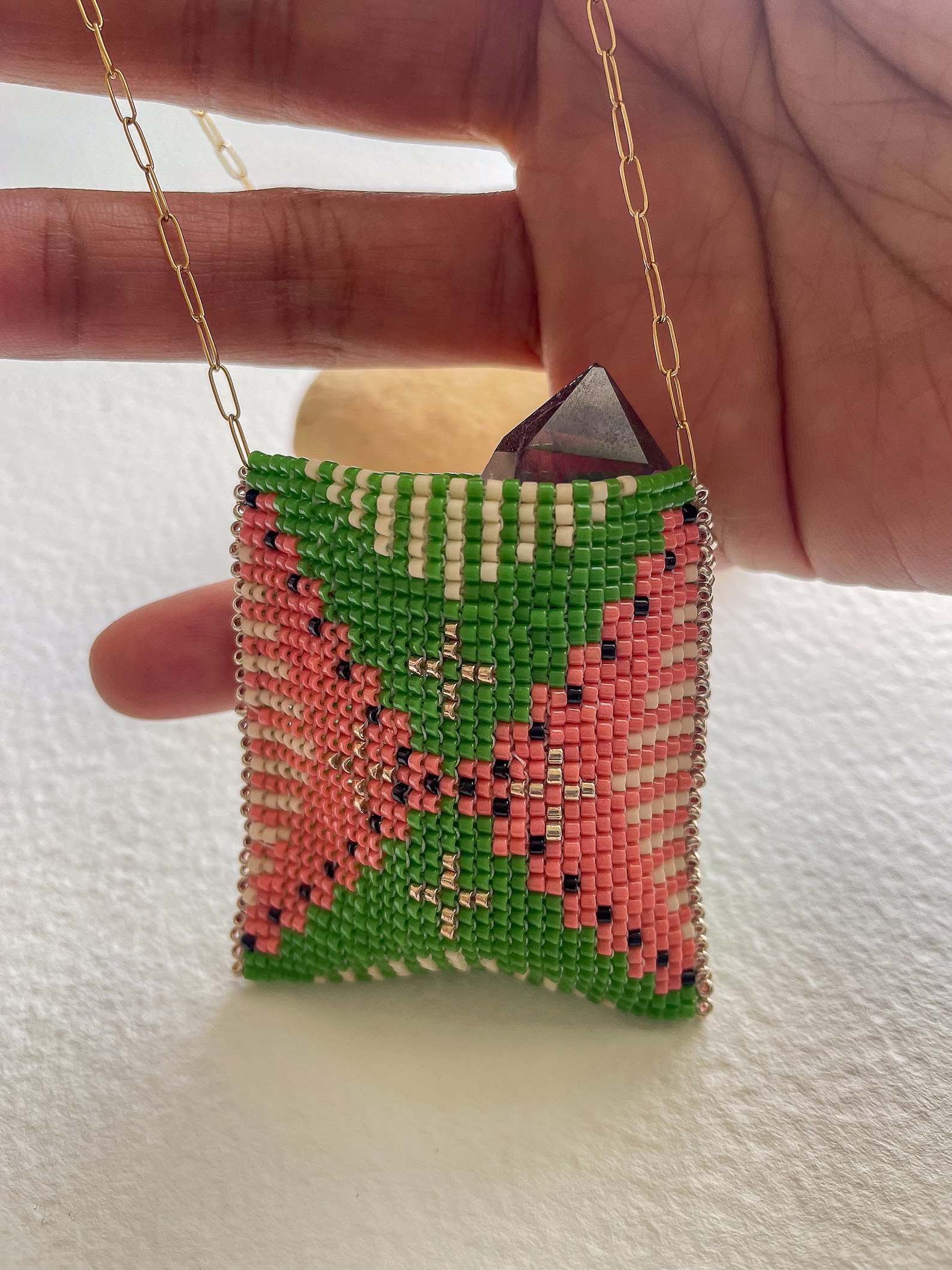 Square Stitch Beaded Amulet Pouch Pattern, Instant Download PDF - Etsy