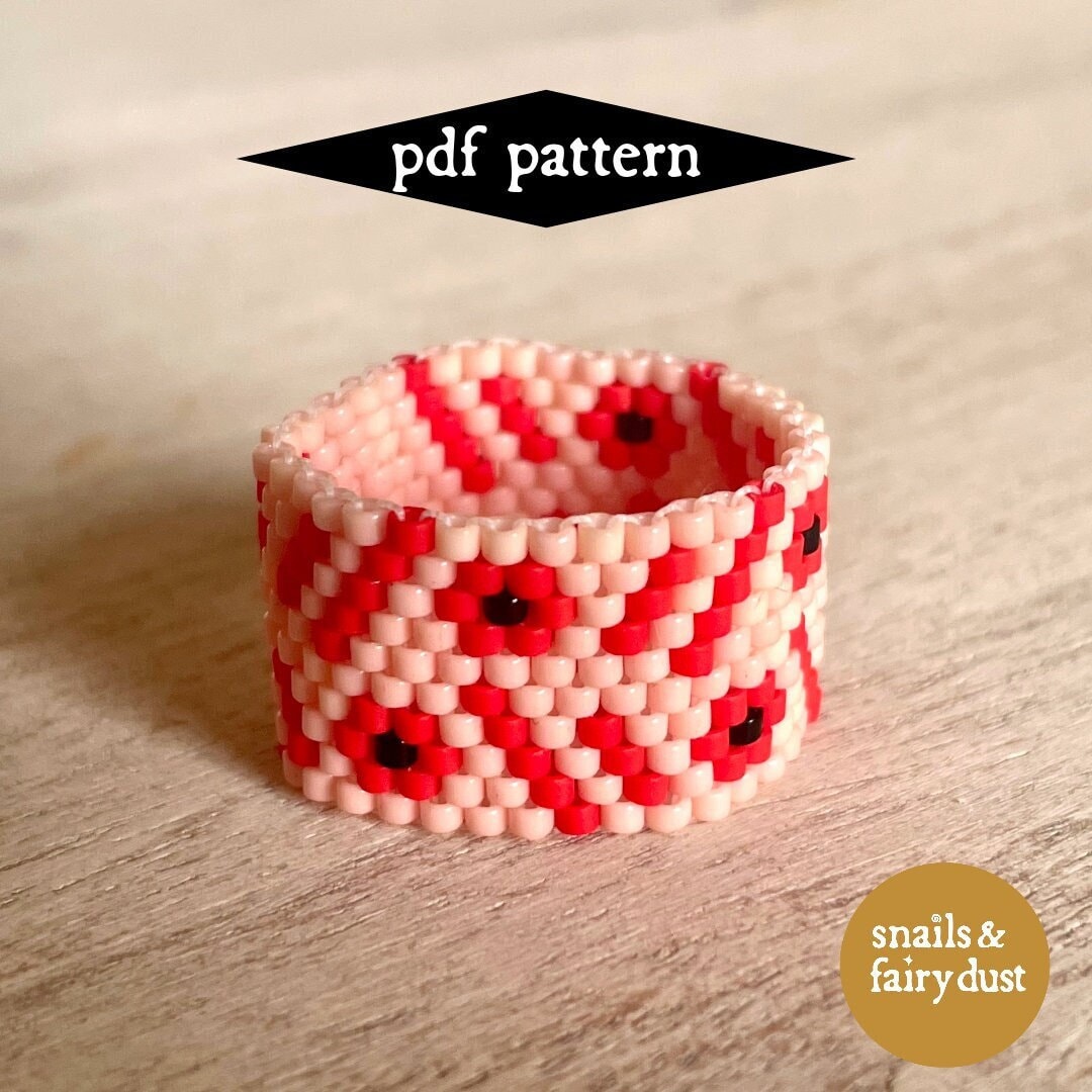 Peyote Stitch Ring Pattern Even Count Miyuki Beads PDF Digital Download ...