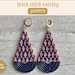Blueberry Hill Brick Stitch Beaded Earring Pattern, Delica Beading ...