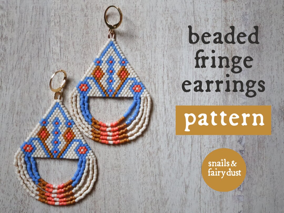 Beading Patterns Seed Bead Patterns Beaded Earrings Pattern Digital ...