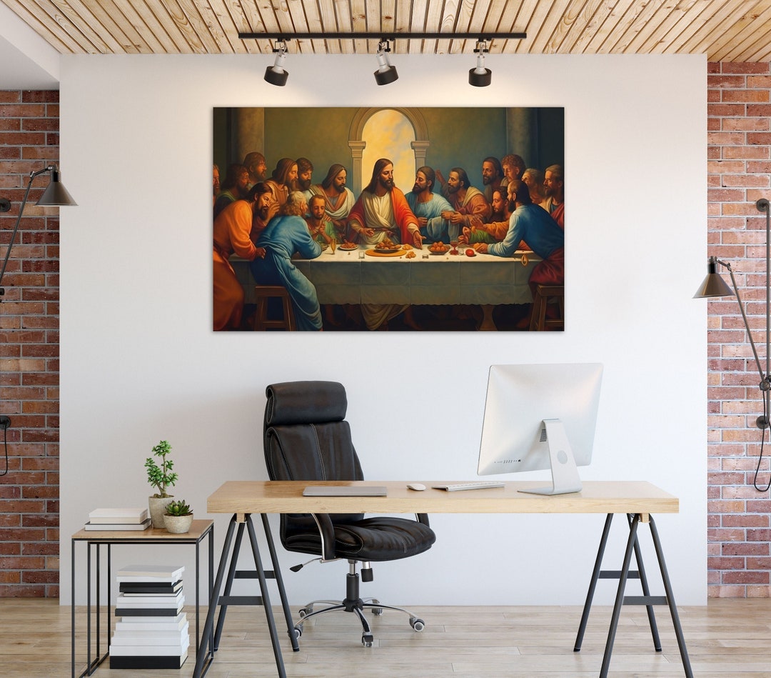 Last Supper Wall Art on Tempered Glass, Jesusu Wall Hanging, Christ ...