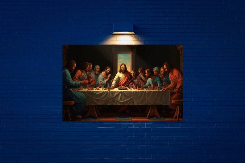 Last Supper Wall Art on Tempered Glass, Jesusu Wall Hanging, Christ ...