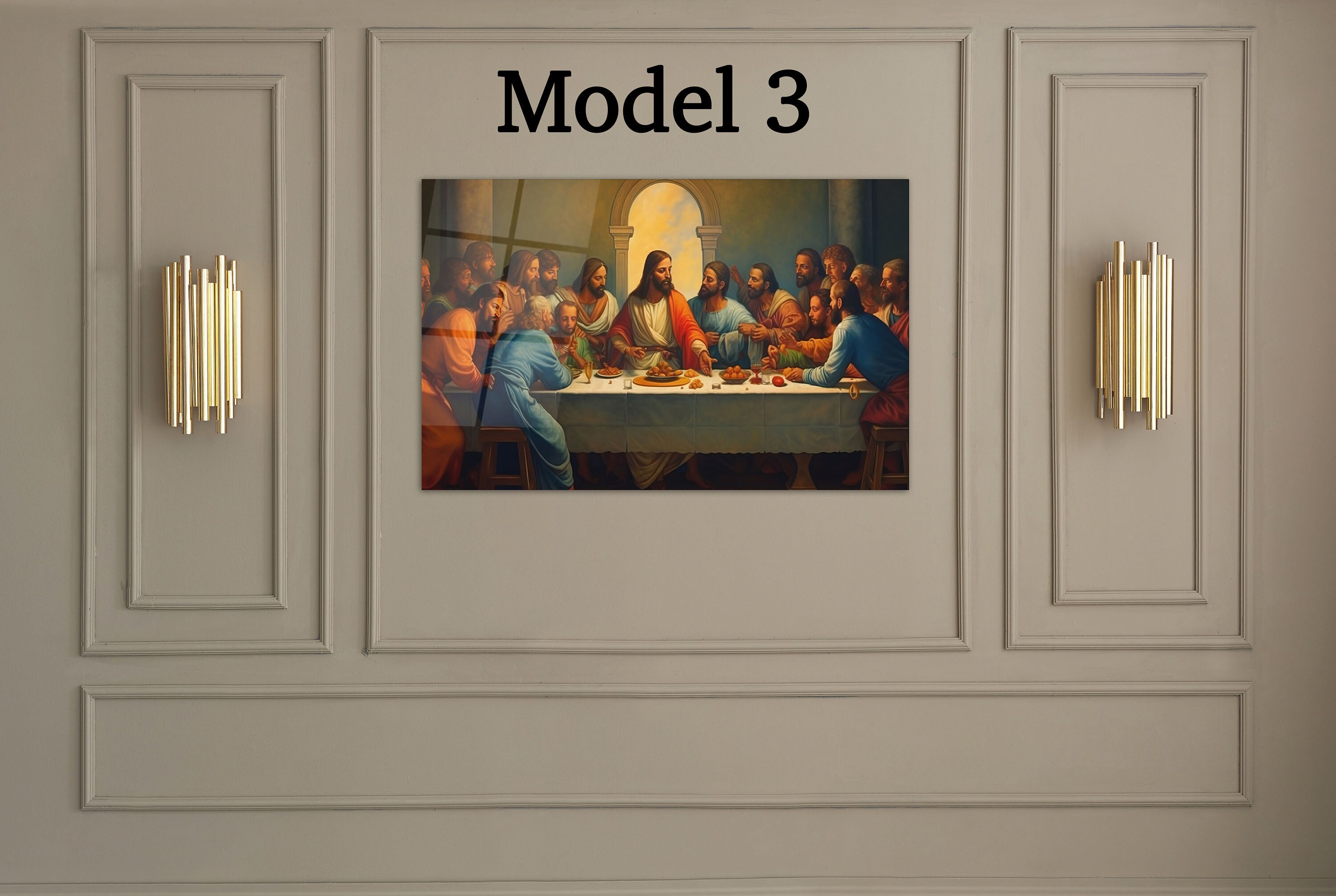 Last Supper Wall Art on Tempered Glass, Jesusu Wall Hanging, Christ ...
