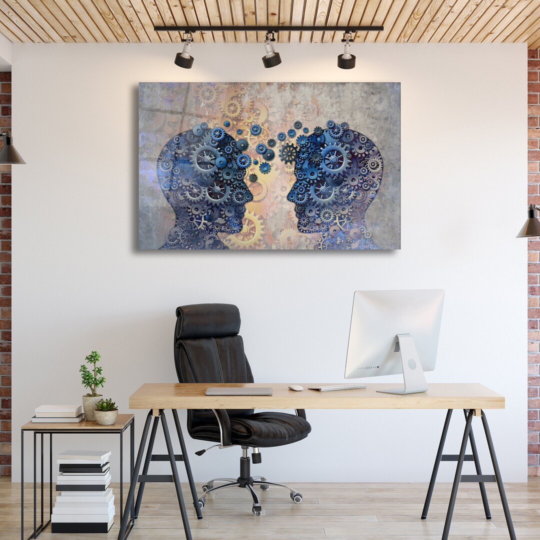 Modern Glass Wall Art, Human Connection Wall Art, Meaningful Wall Art ...