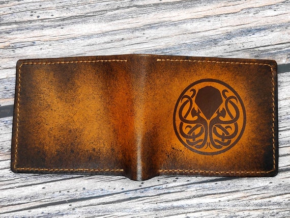 Cthulhu Wallet Octopus Genuine Leather Wallet Octopus - Etsy