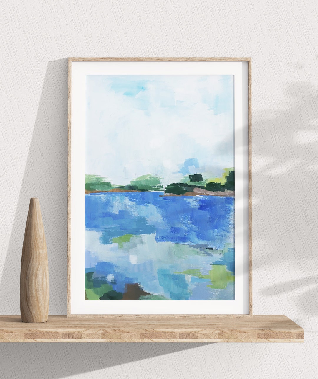 ORIGINAL Morning on the Lake Painting, 11X15 Landscape Painting ...