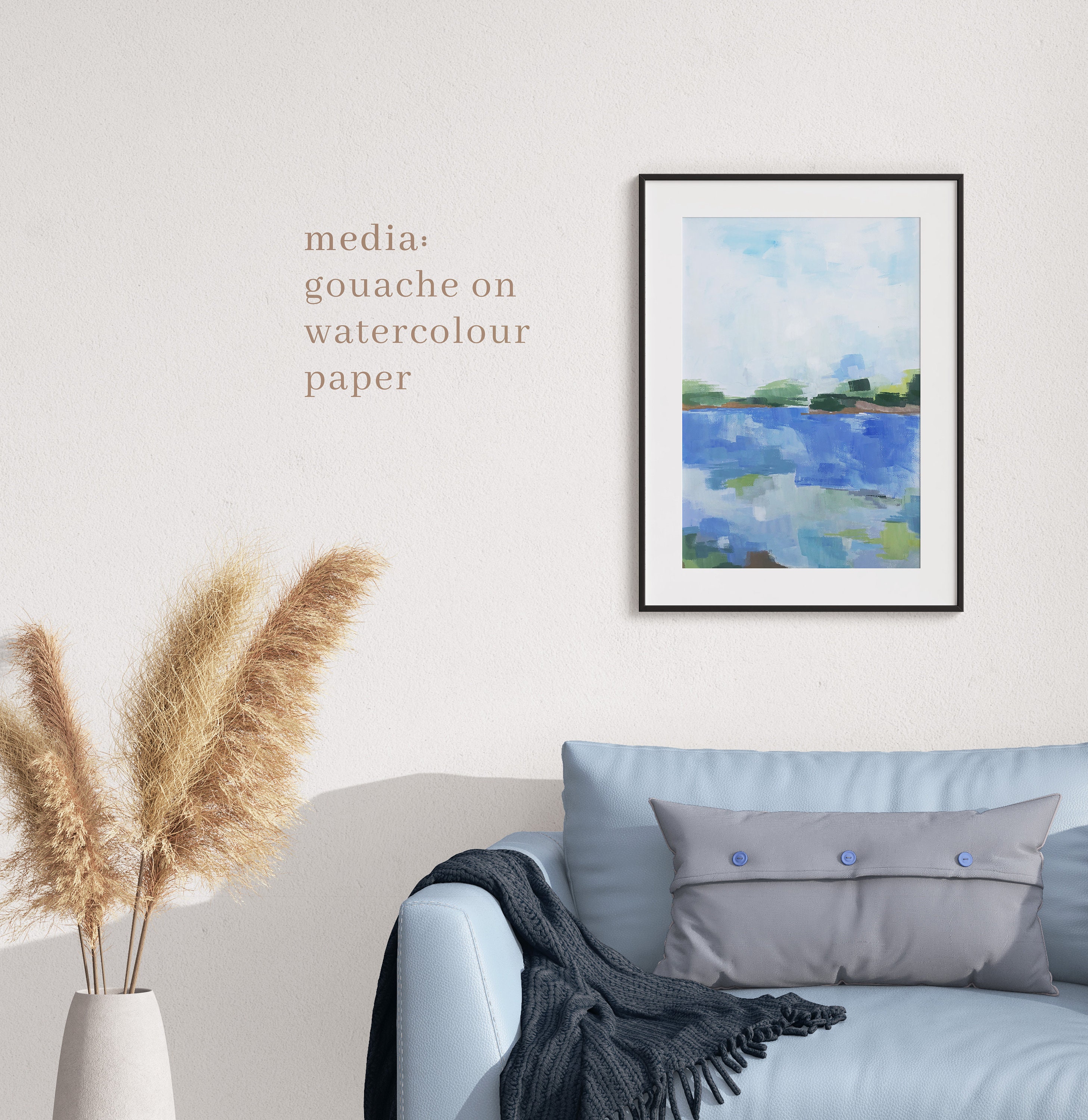 ORIGINAL Morning on the Lake Painting, 11X15 Landscape Painting ...