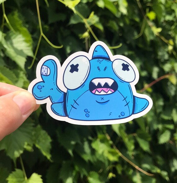 Blue Guppy Shark Vinyl Sticker - Etsy