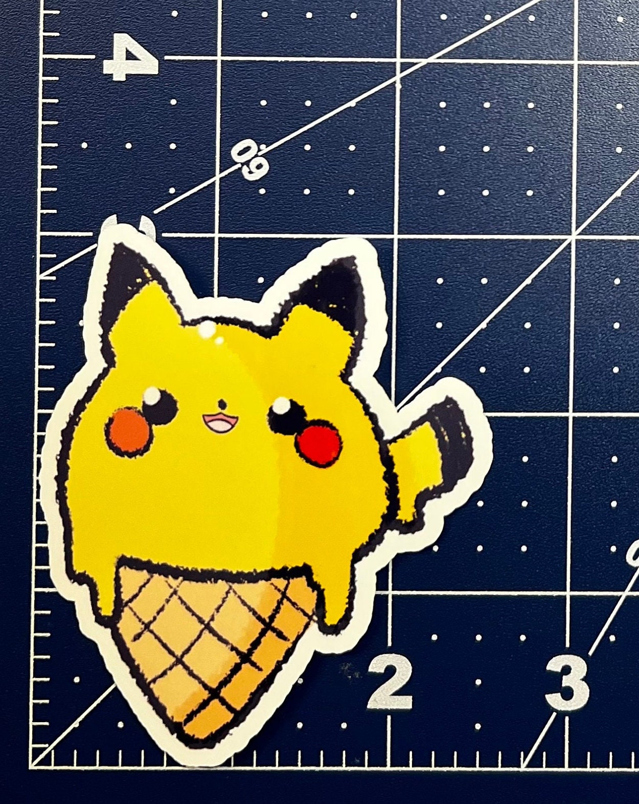 Pikachu Ice Cream Cone Vinyl Sticker - Etsy