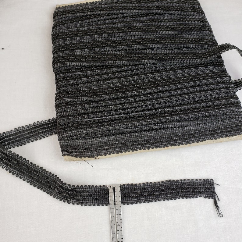 Black 1 Inch Trim With Cording Overlay Sewn On - Etsy