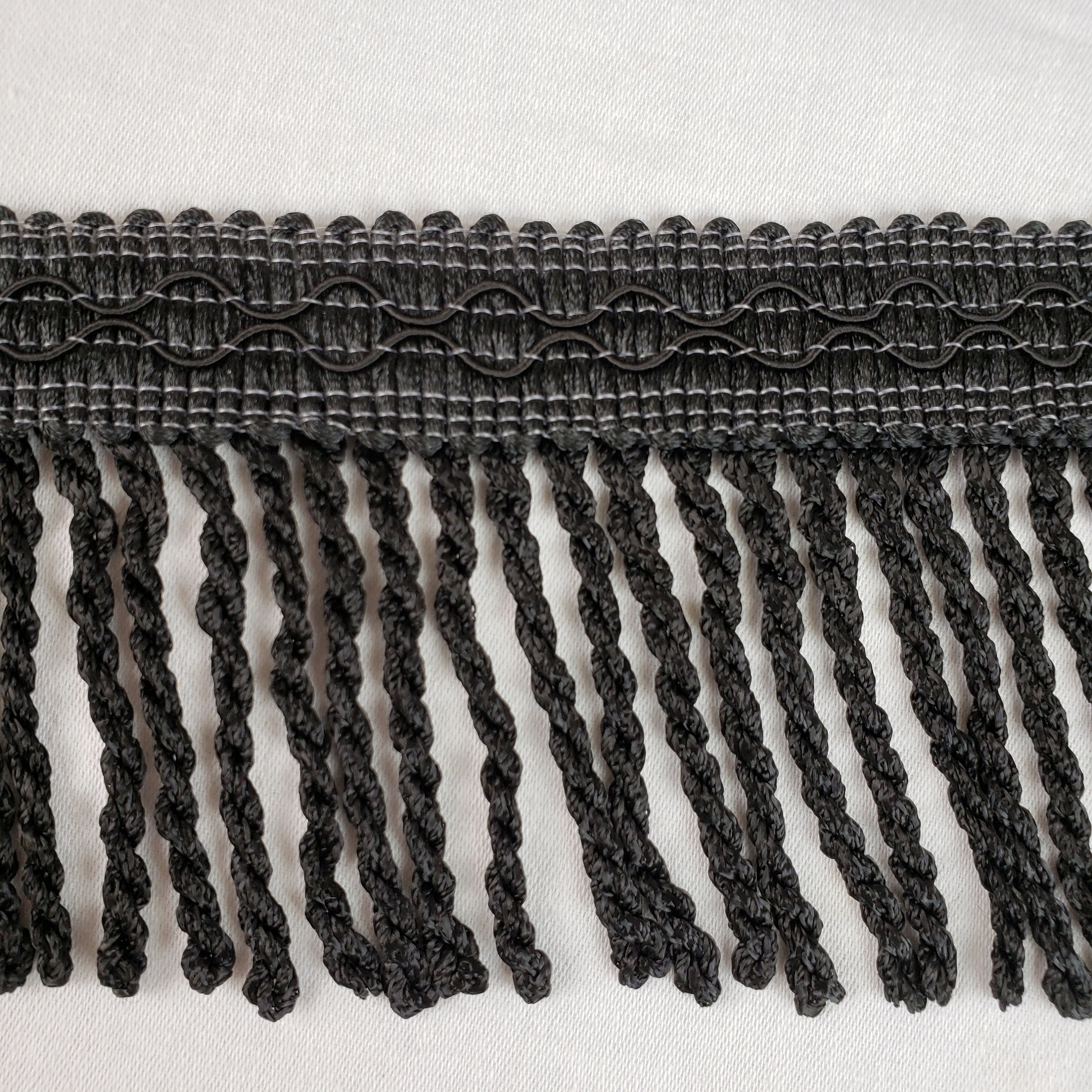 Black 1 Inch Trim With Cording Overlay Sewn On - Etsy
