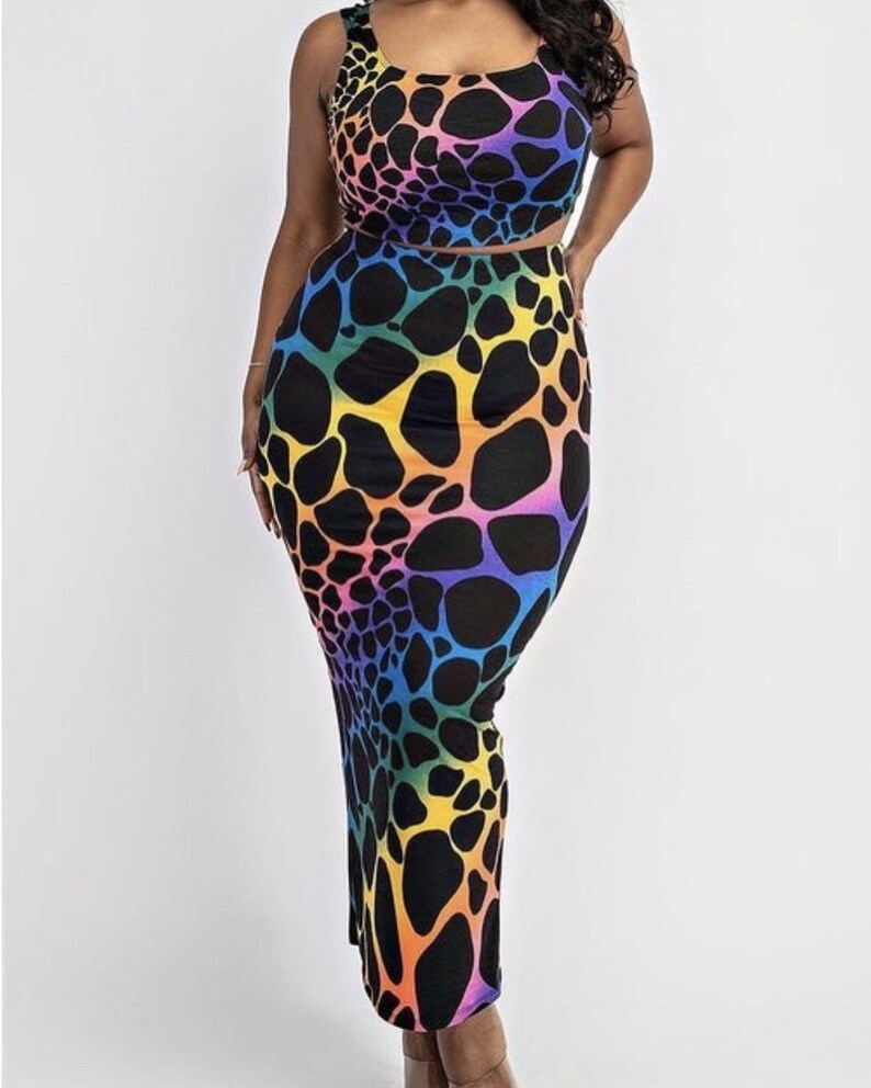 Multi-color Skirt Set - Etsy