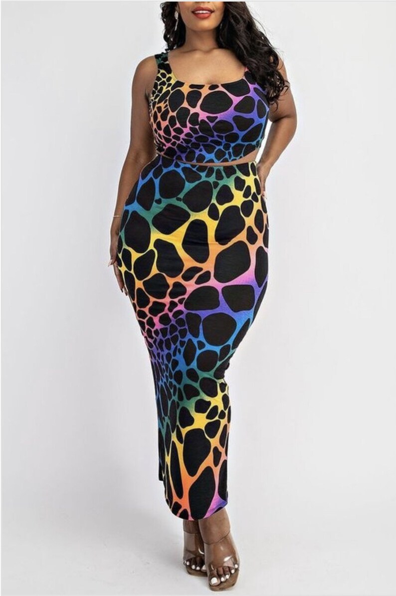 Multi-color Skirt Set - Etsy