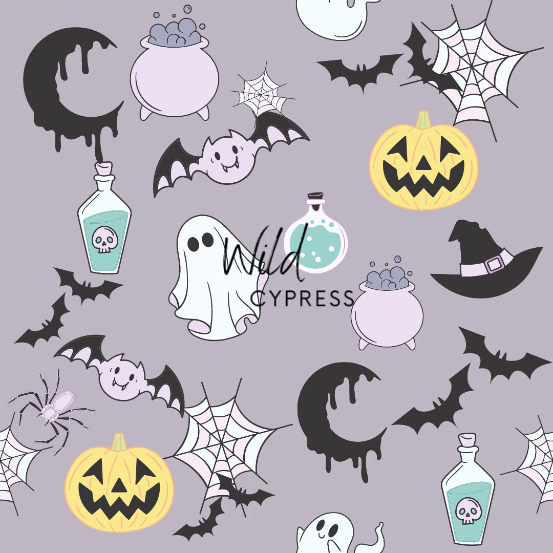 Grey Spooky Vibes Seamless File *digital Download Only* - Etsy