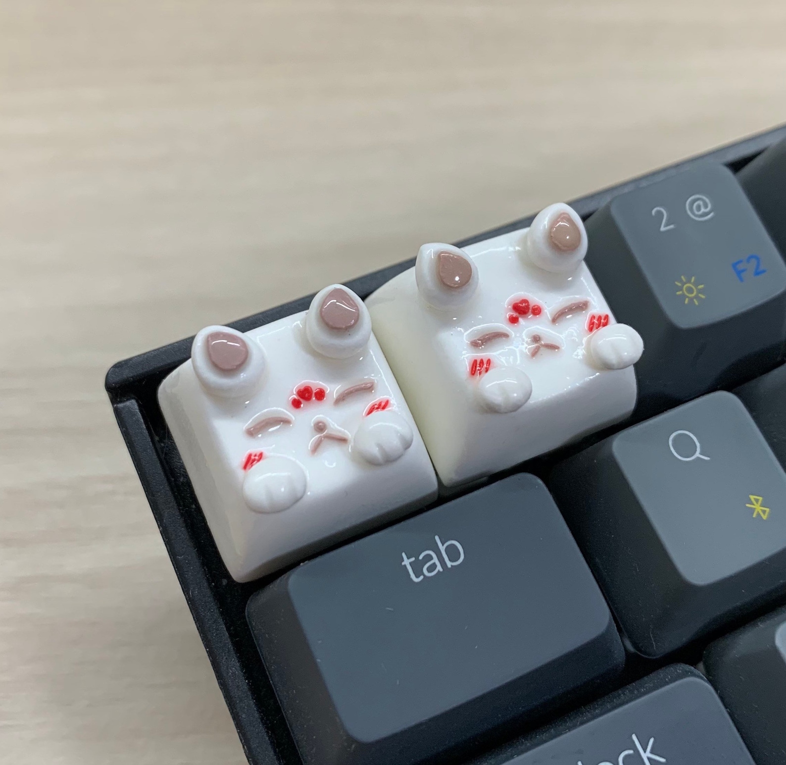 Kitsune Artisan Keycap | Heart Ninetail Fox Keycap for Mechanical ...