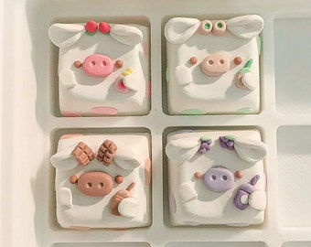 Matcha Cow Keycap - Etsy