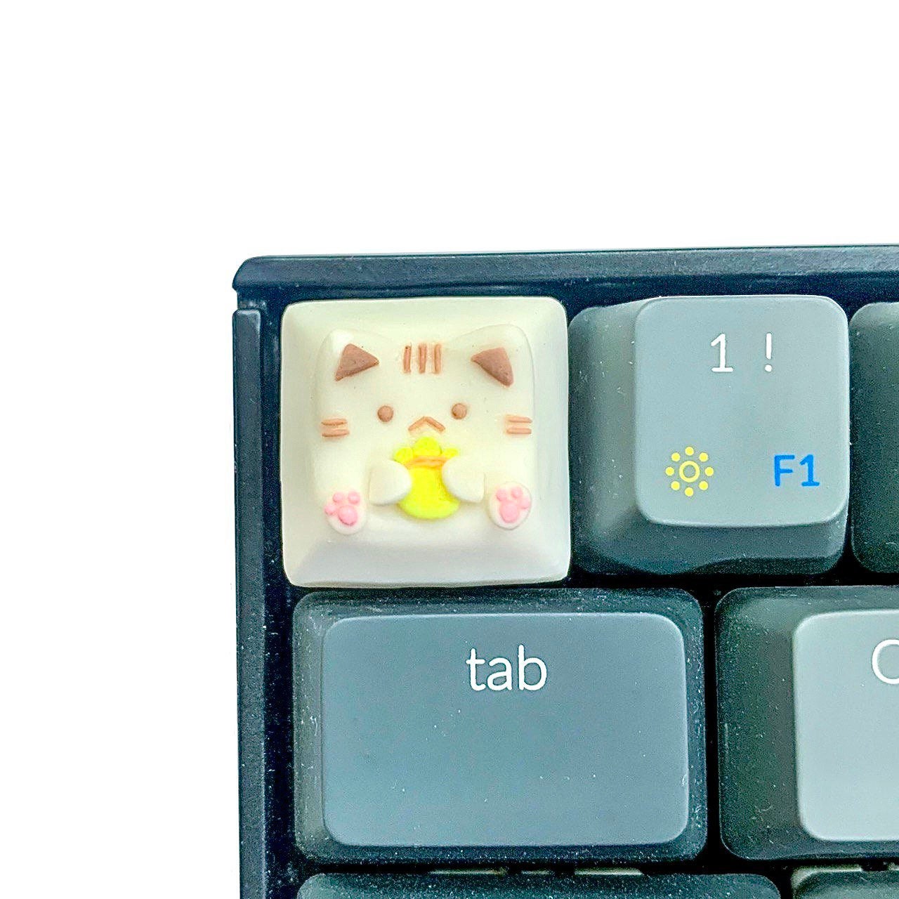 Manekineko Cat Artisan Keycap With Moneybag | Cute Lucky Cat Fortune ...
