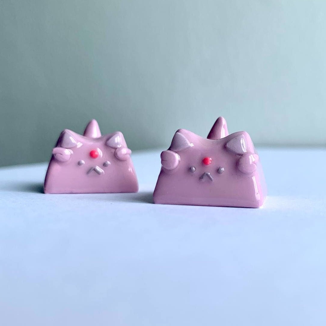 Espeon Cat Keycap, Pokemon Artisan Clay Keycap for Mech Keyboard XDA ...