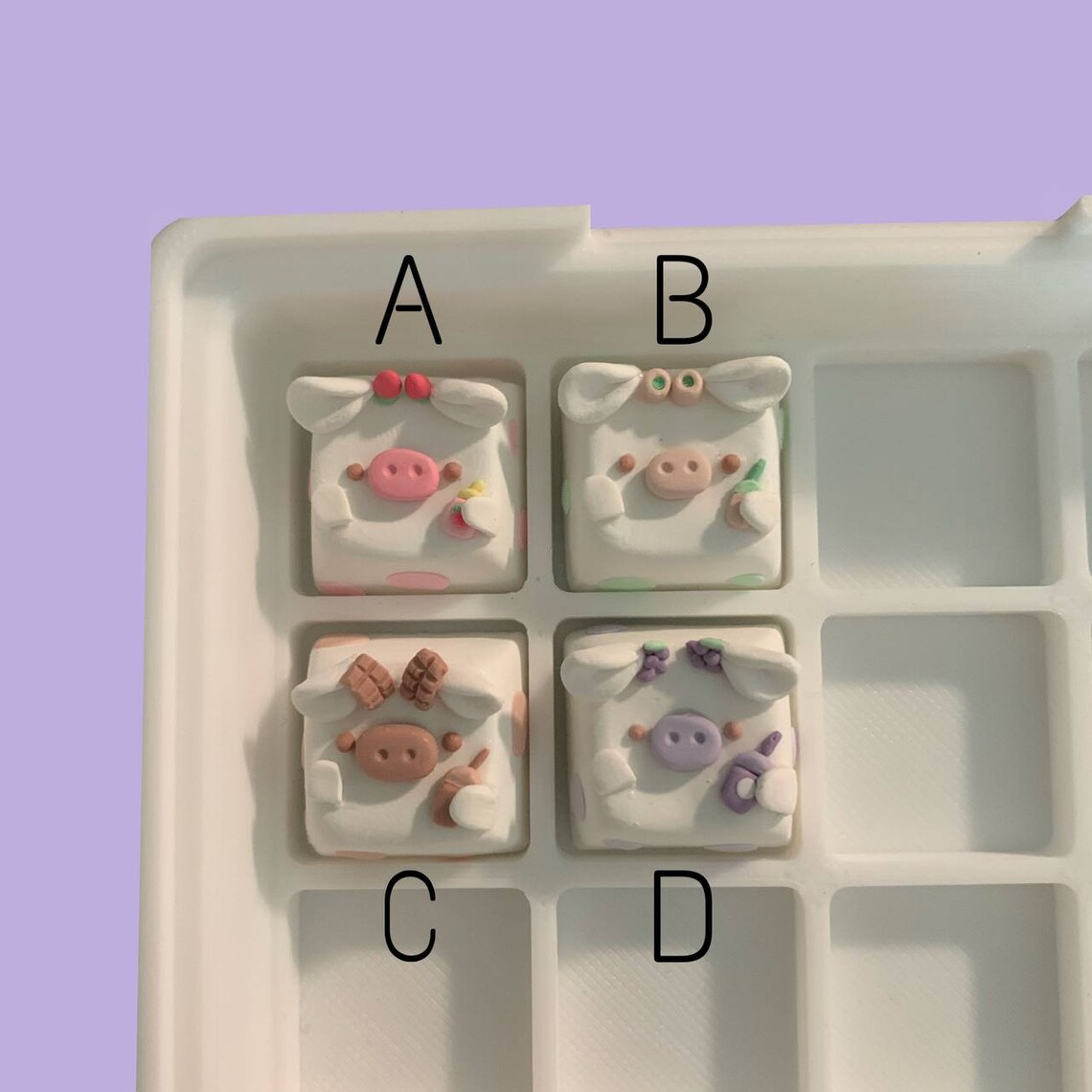 Milk Cow Artisan Keycap Cherry MX | Strawberry Cow, Matcha, Chocolate ...