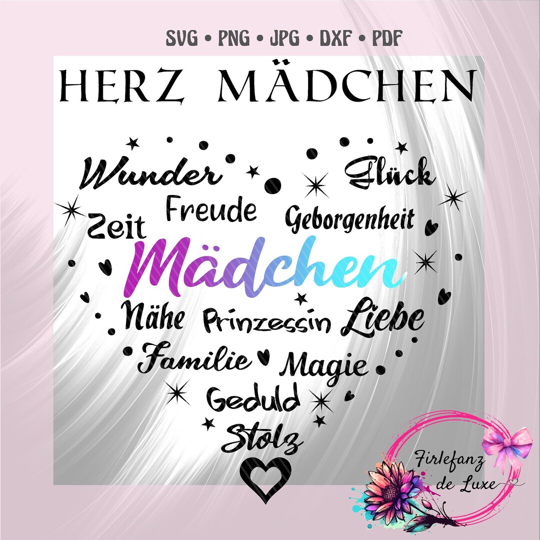 Heart Girl, Plotter File, Laser, Png, Pdf, Jpg, Svg, Dxf - Etsy