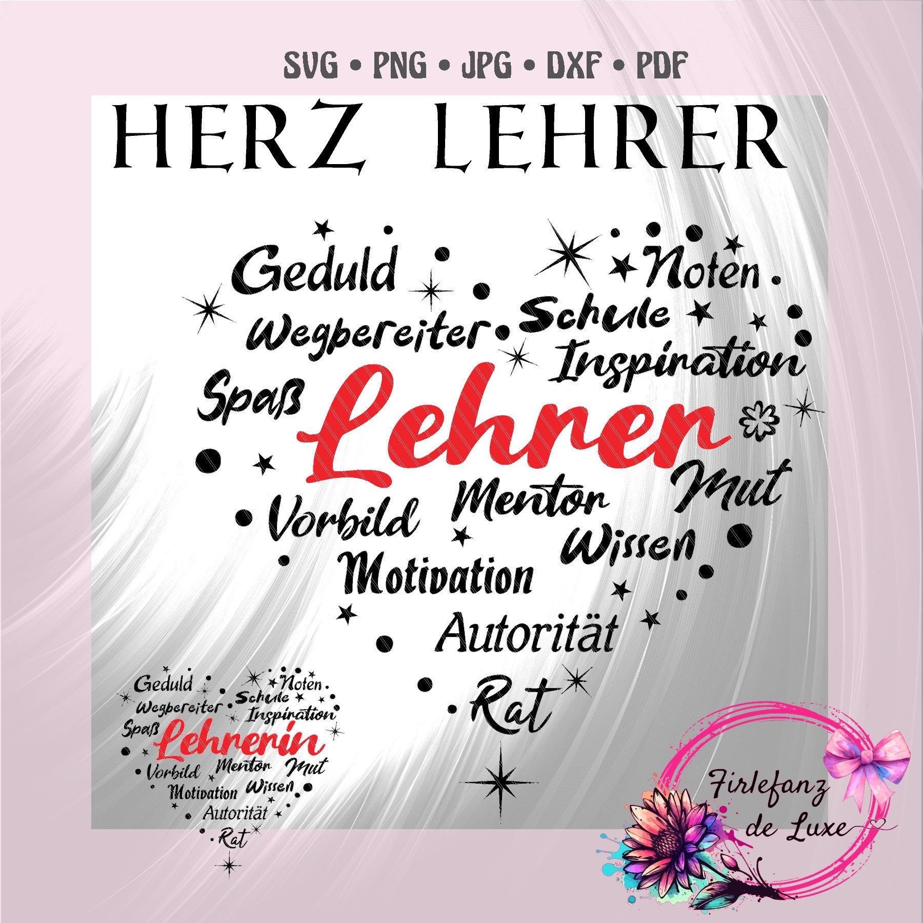 Herz-Lehrer, svg,dxf, pdf,png,jpg, Plotterdatei - Etsy.de
