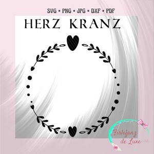 Herz Kranz , Plotterdatei, Svg , dxf, jpg, pdf png - Etsy.de