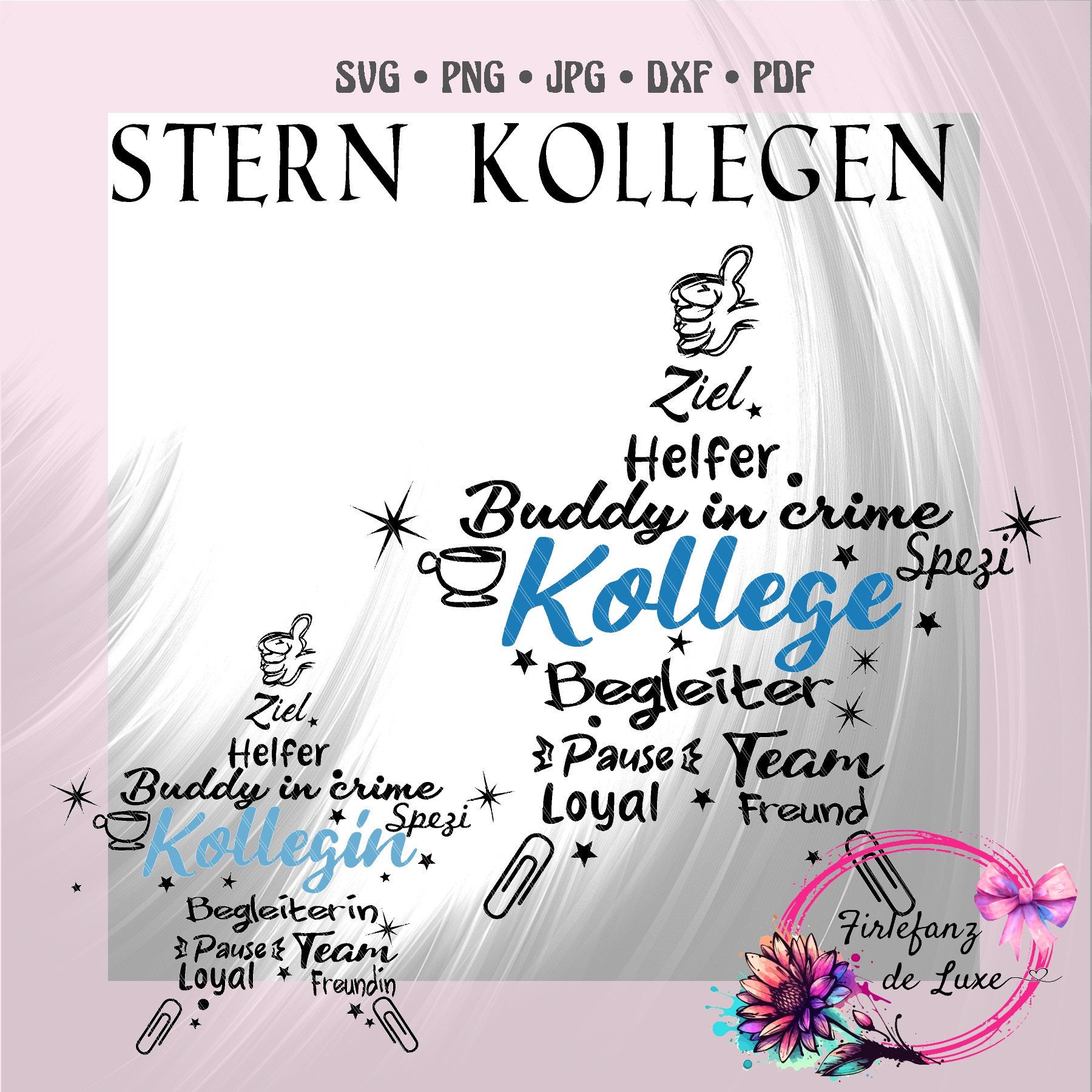 Star Colleague Colleague, Svg, Dxf, Pdf, Jpg, Png, Plotter File - Etsy