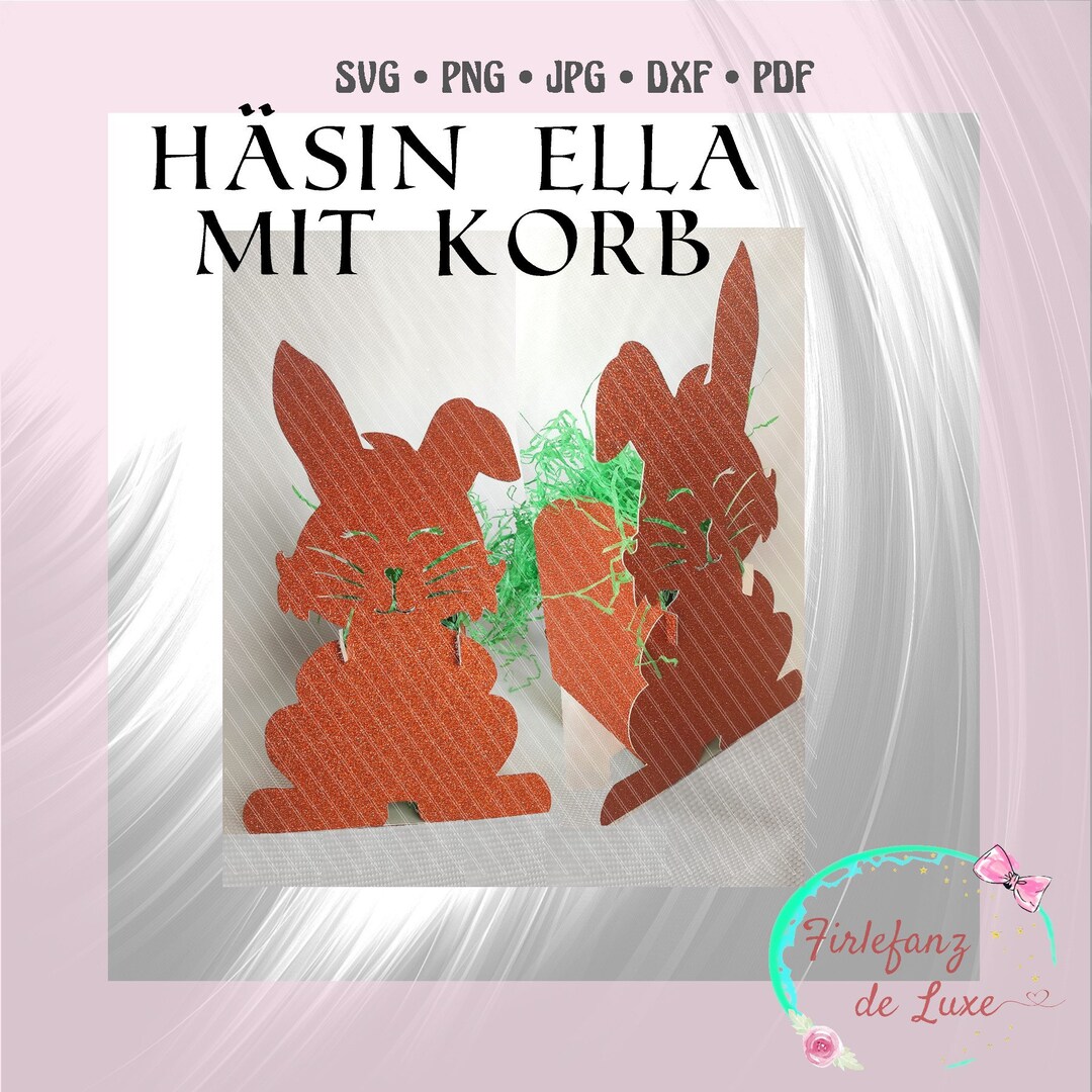 Bunny Ella, Handicraft Template, SVG, Dxf,jpg, Pdf, Png, Without Gluing ...