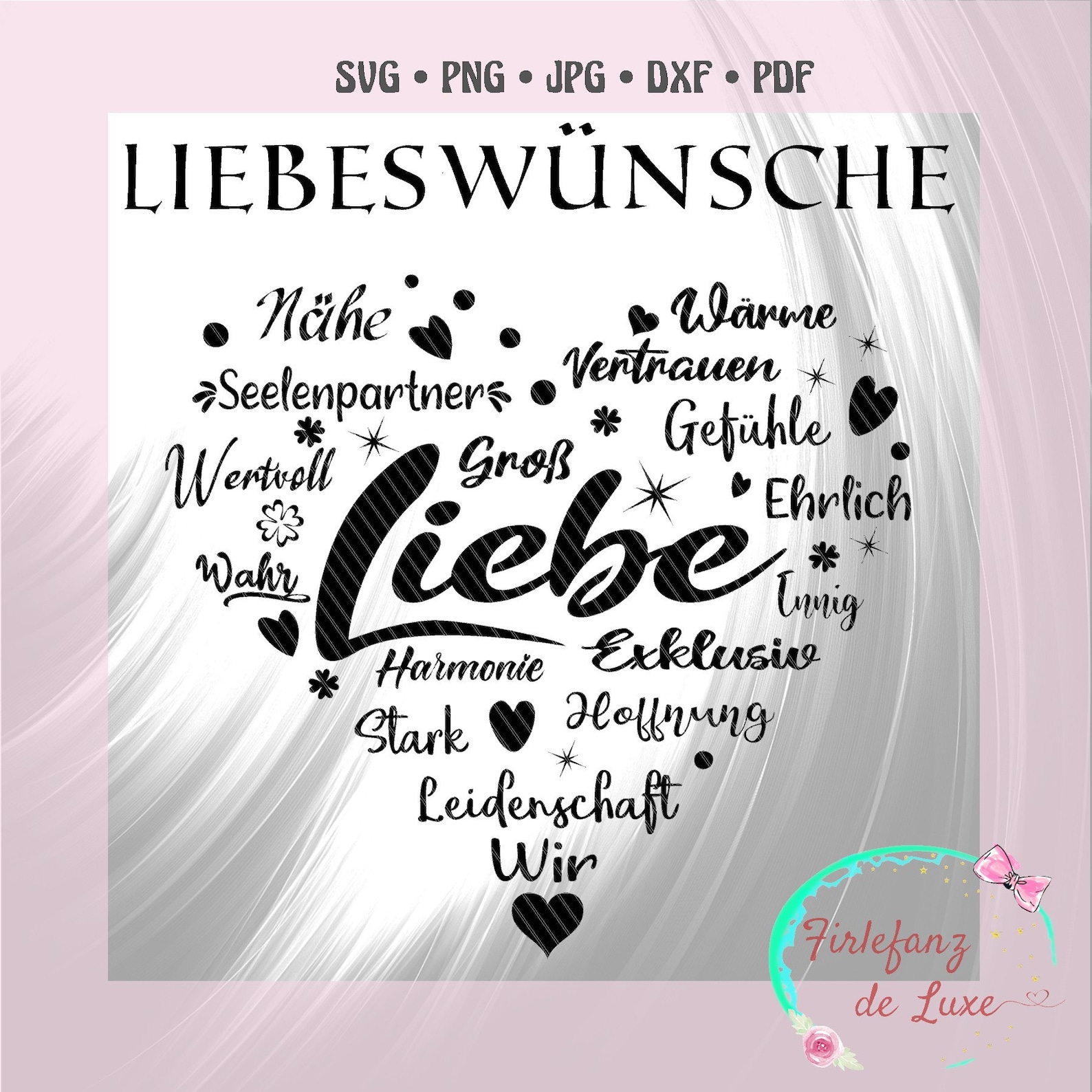 Love Wishes, Plot File, Svg, Dxf, Jpg, Pdf Png - Etsy
