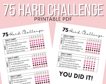 75 Hard Printable - Etsy