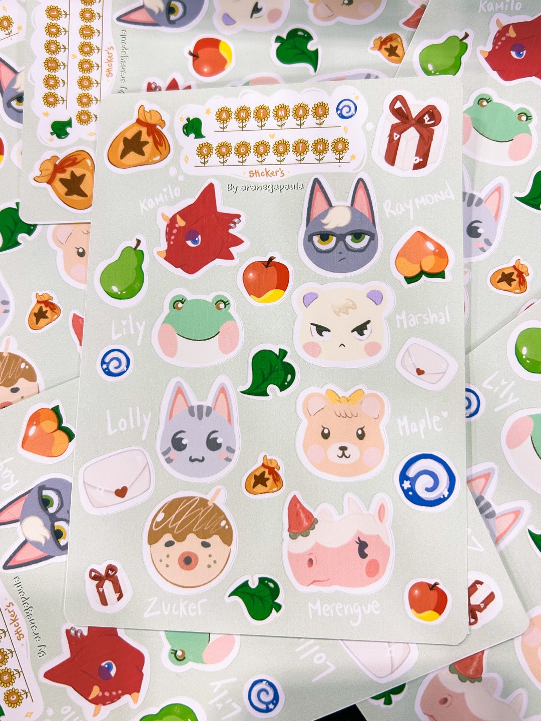 Animal Crossing Sticker Sheet - Etsy
