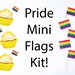 Mini Pride Flag Pride Cupcake Toppers Pride Party Rainbow - Etsy