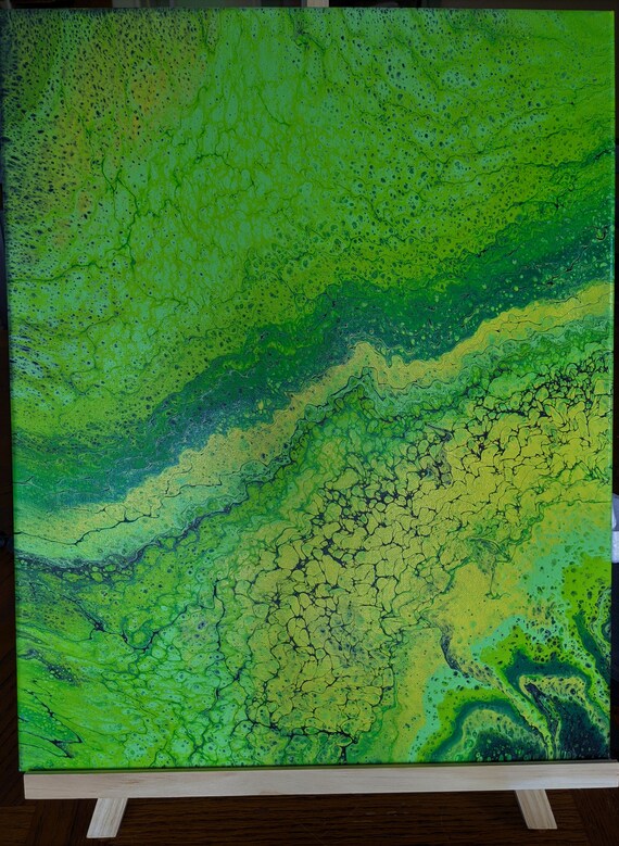 Grounding Abstract Acrylic Pour Painting 16 X 20 - Etsy