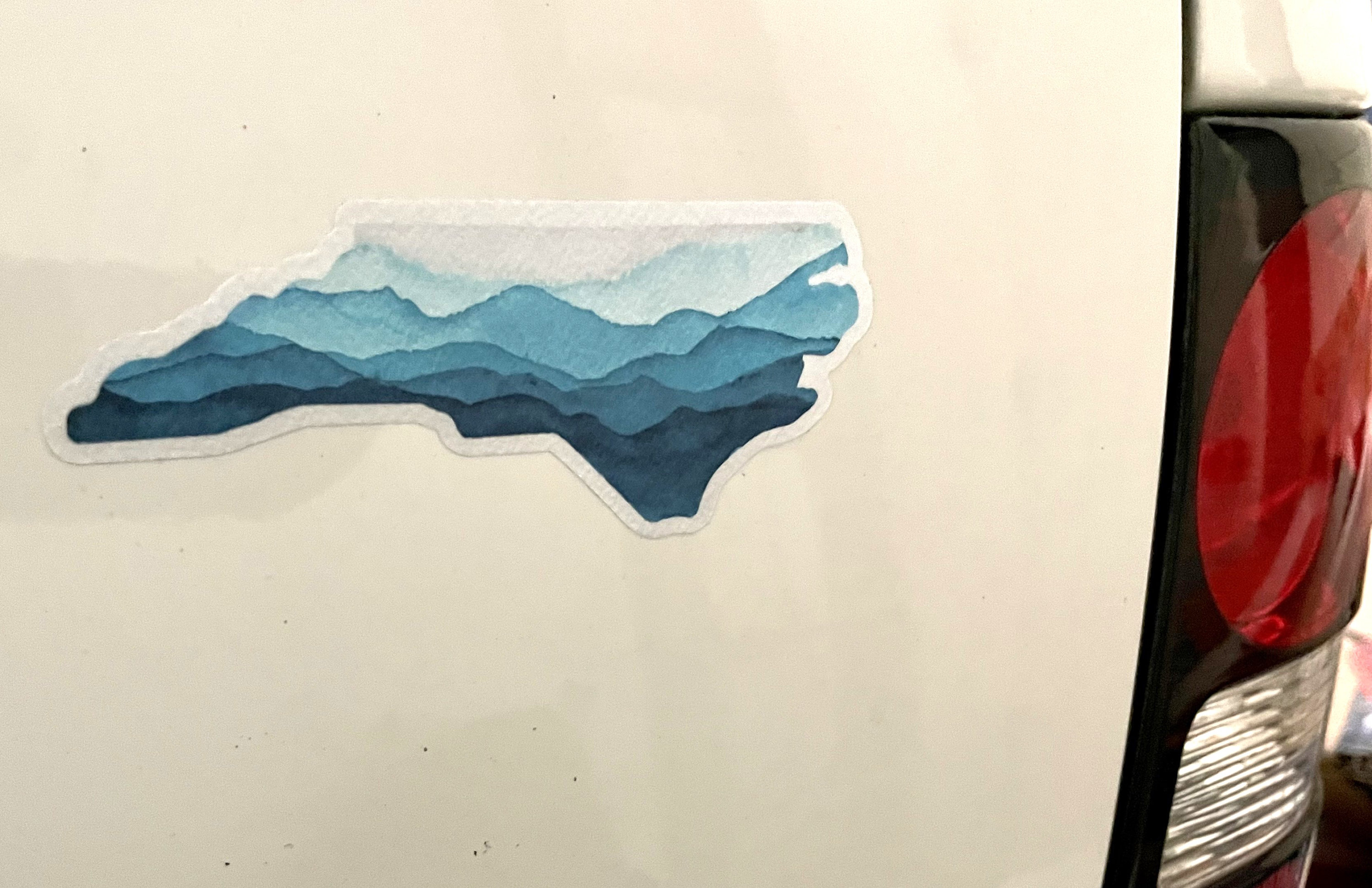 North Carolina Beach State Outline Decal NC Vinyl Sticker Waterproof ...