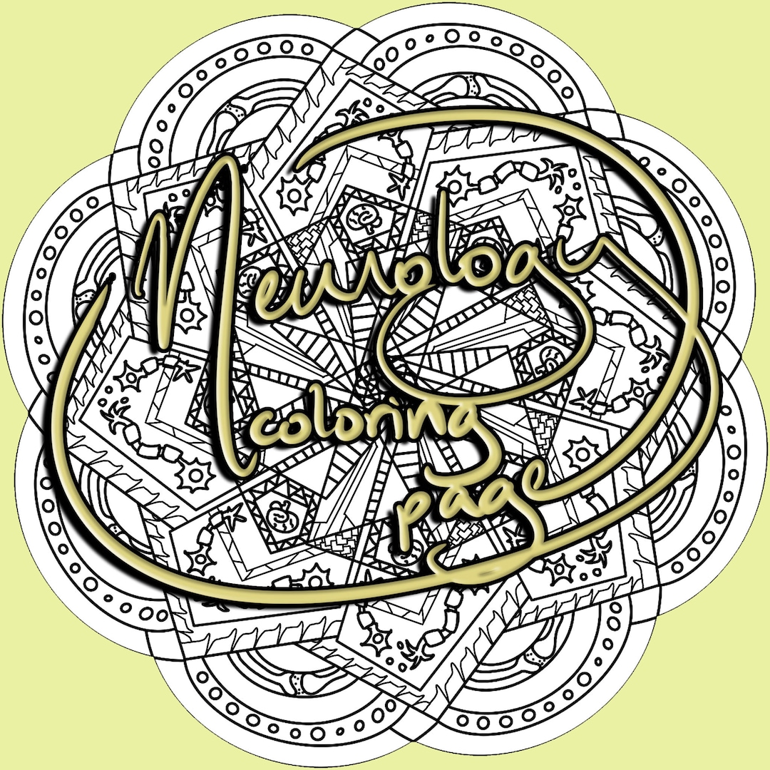 Neurology Medical Mandala Coloring Page - Etsy