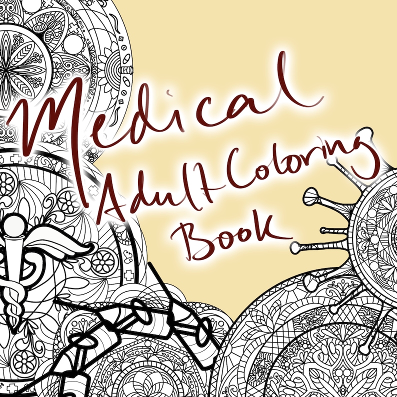 Medical Mandala Adult Coloring Book - Etsy