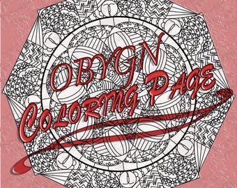 OBGYN Medical Mandala Coloring Page - Etsy