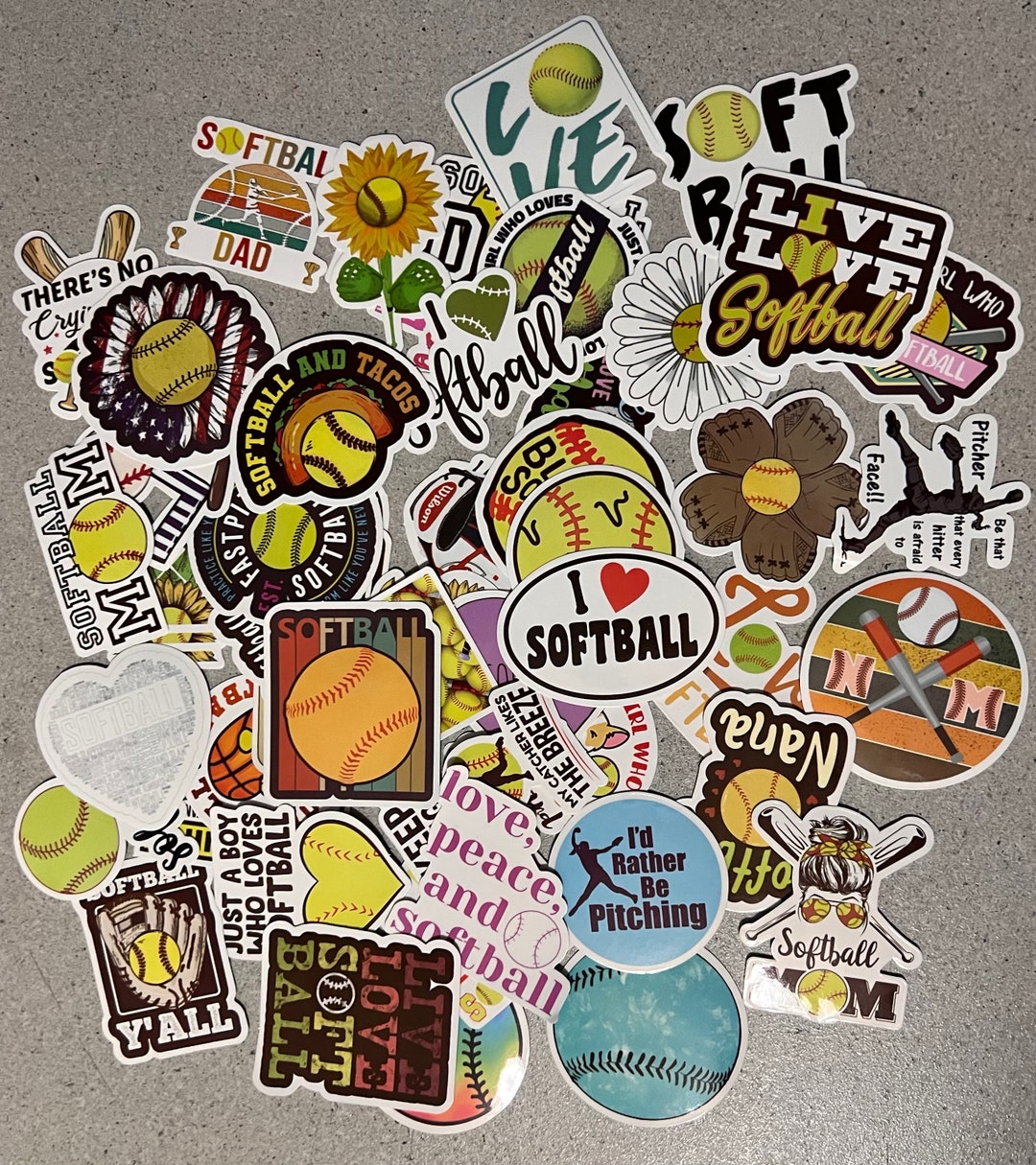 Surprise Softball Sticker Pack (4 Stickers) - Etsy