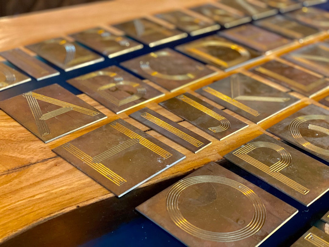 Large Vintage Antique Cast Brass Letters and Numbers Metal - Etsy