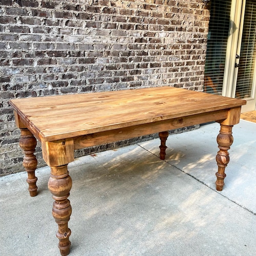 Turned Leg Farmhouse Tables - Etsy