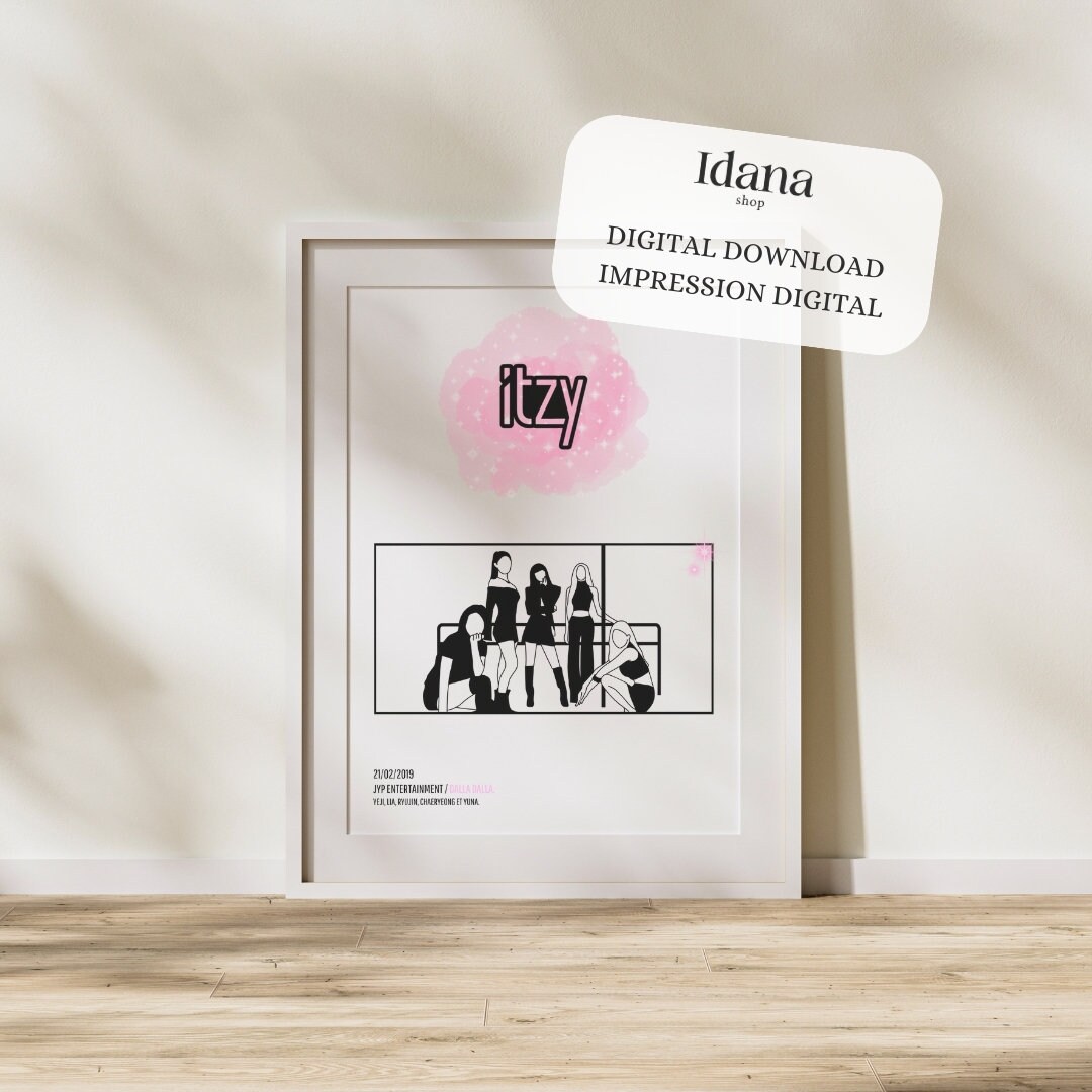 Itzy Kpop Poster for Teenagers Printable Kpop Itzy Art Poster / Itzy ...